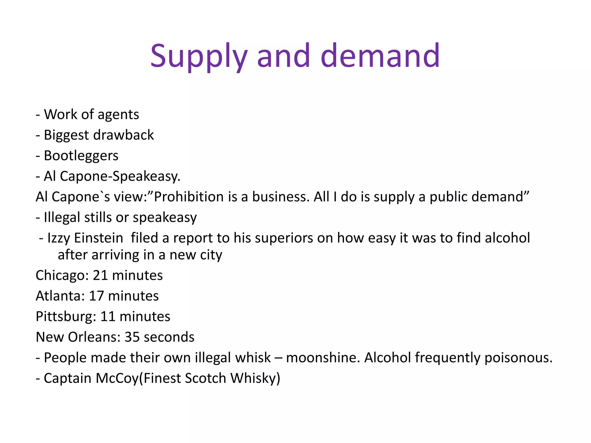 Prohibition in 1920's | PPTX