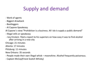 Prohibition in 1920's | PPTX