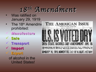 Prohibition Fin | PPT