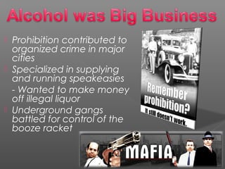 Prohibition and the mob | PPT
