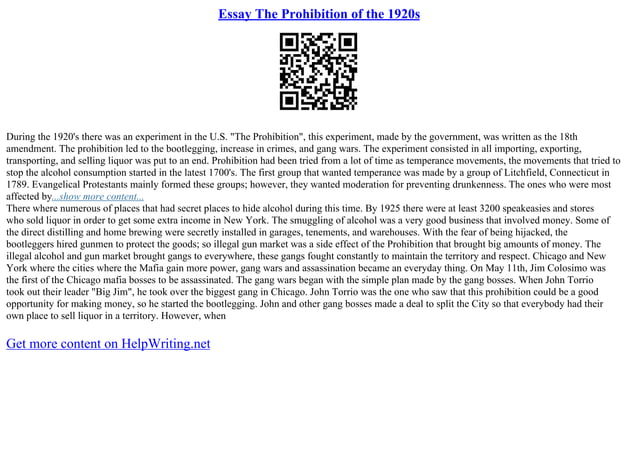 Prohibition And The Prohibition Movement | PPT