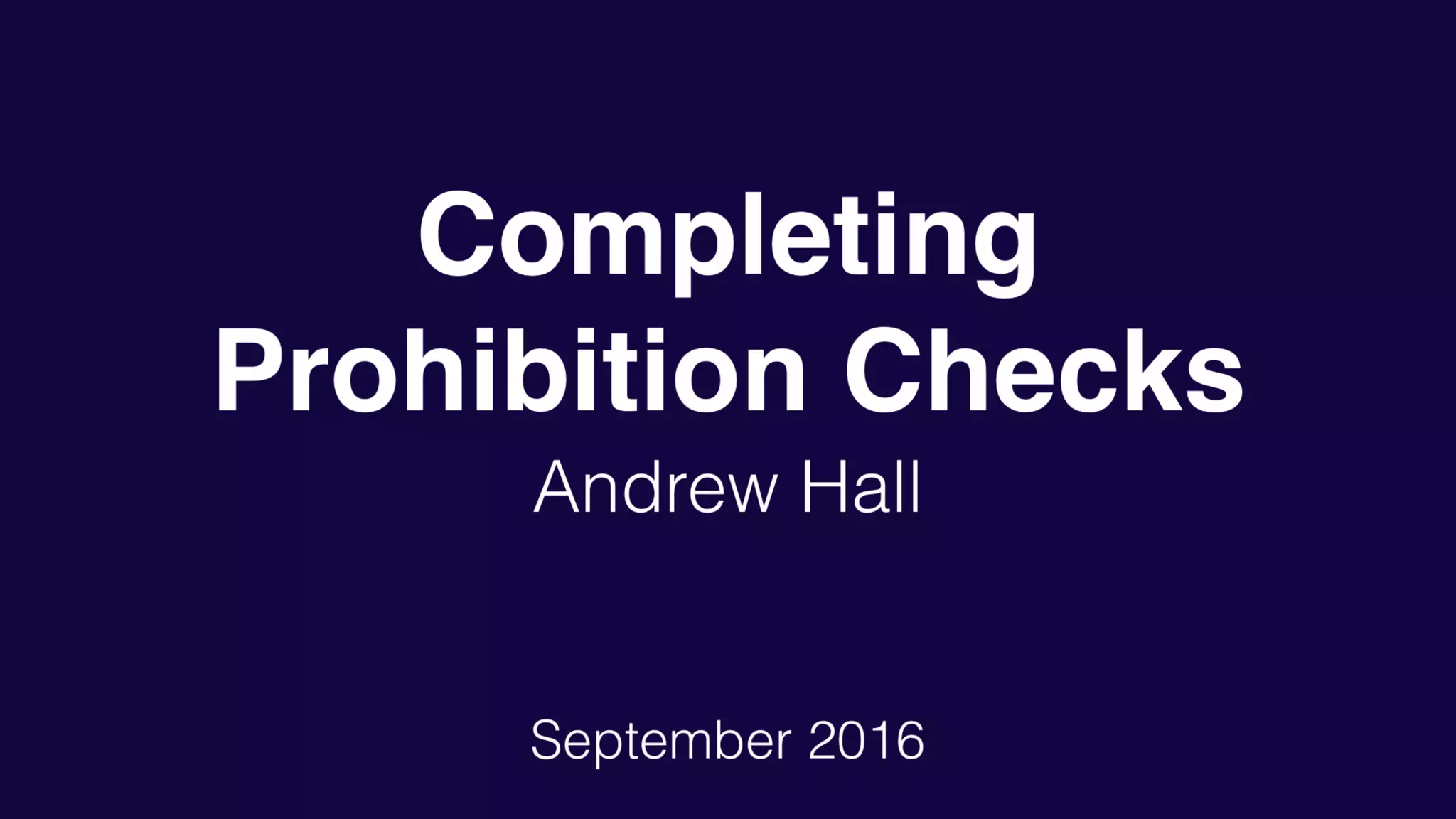 Prohibition Checks in Schools and Colleges - September 2016 | PDF