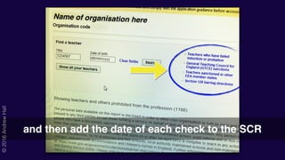 Prohibition Checks in Schools and Colleges - September 2016 | PDF