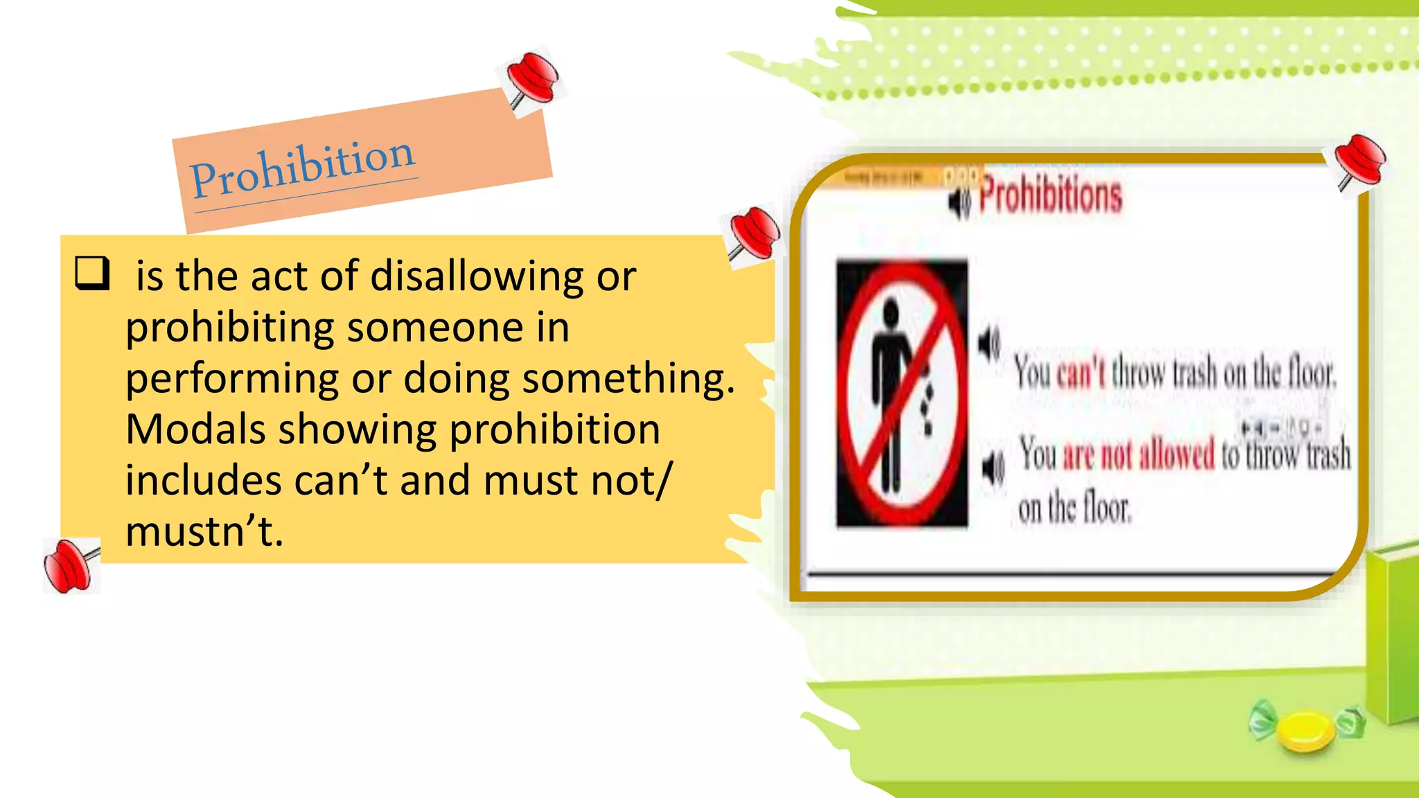 Prohibition modals 2021 2022 | PPTX