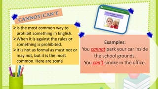 Prohibition modals 2021 2022 | PPTX