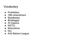 Prohibition primary source lecture | PPT | Free Download