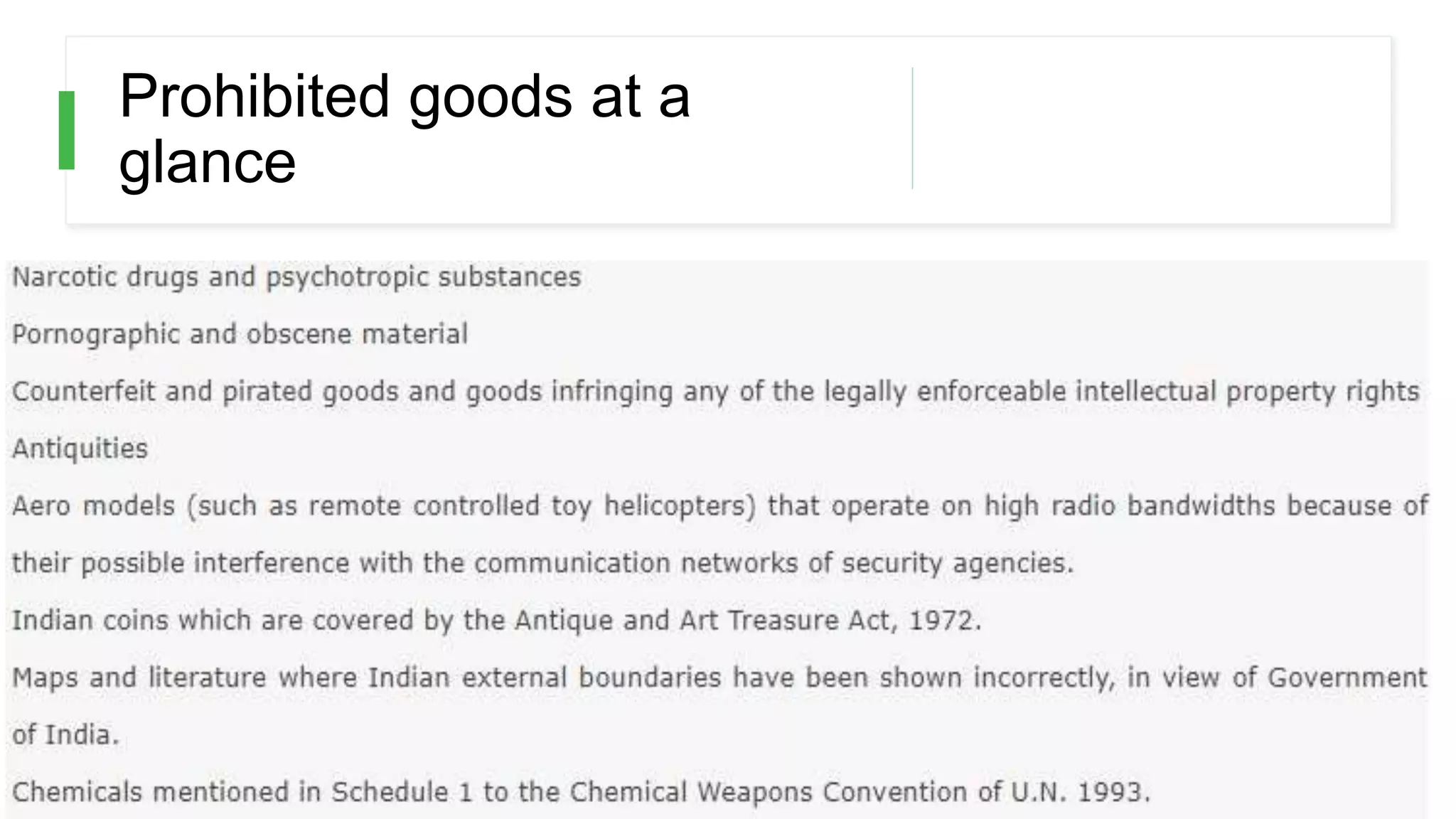 Prohibitions and restriction on import and export of goods | PPTX
