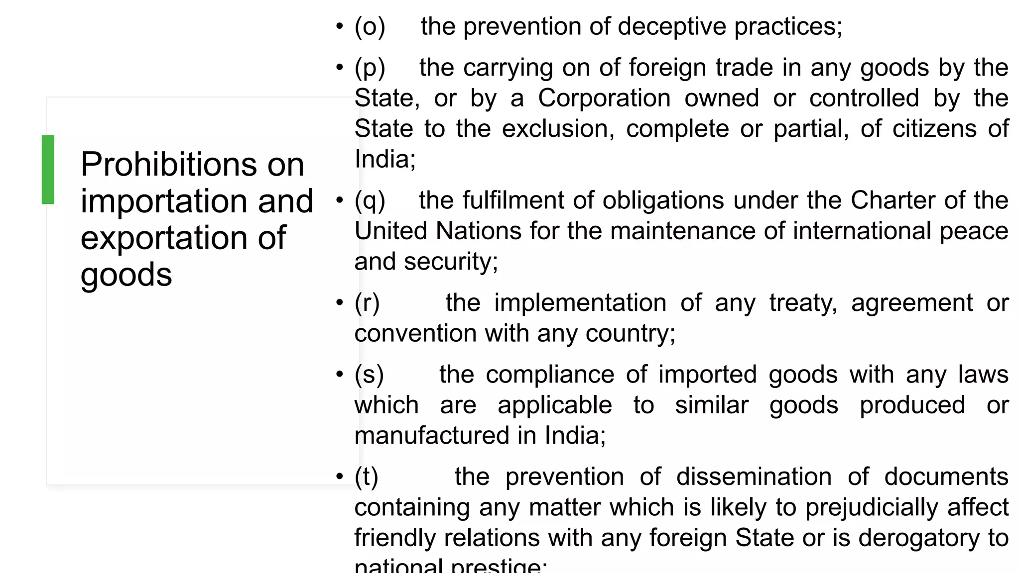 Prohibitions and restriction on import and export of goods | PPTX