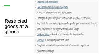 Prohibitions and restriction on import and export of goods | PPTX
