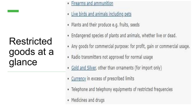 Prohibitions and restriction on import and export of goods | PPTX ...