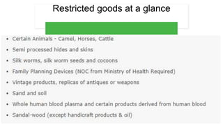 Prohibitions and restriction on import and export of goods | PPTX