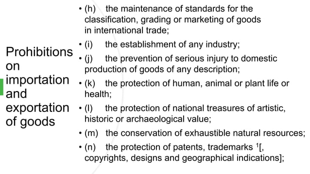 Prohibitions and restriction on import and export of goods | PPTX ...