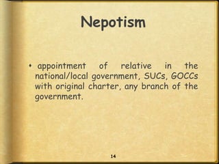 Prohibitions on Appointments in the Civil Service | PPTX