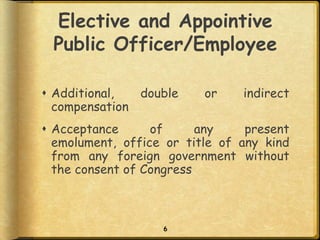 Prohibitions on Appointments in the Civil Service | PPTX