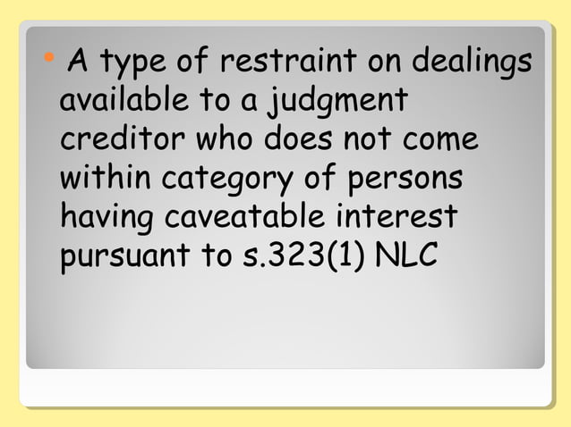 Prohibitory orders | PPT