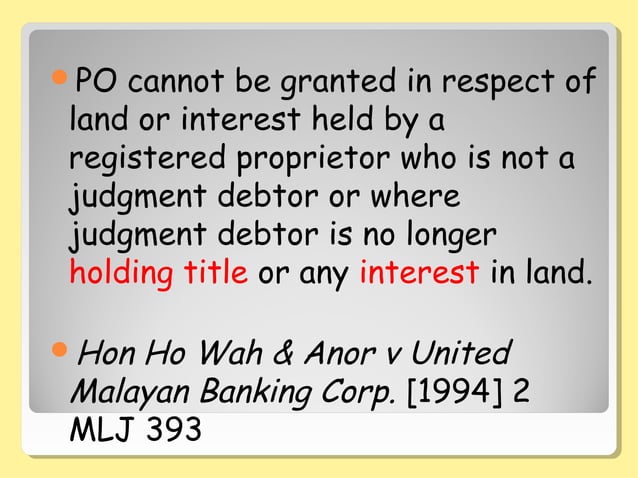 Prohibitory orders | PPT