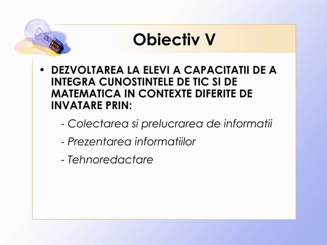 Proiect didactic Integrarea TIC | PPT