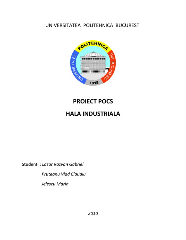 Proiect hala-industriala cu autodesk robot structure | PDF