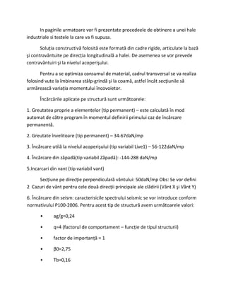 Proiect hala-industriala cu autodesk robot structure | PDF