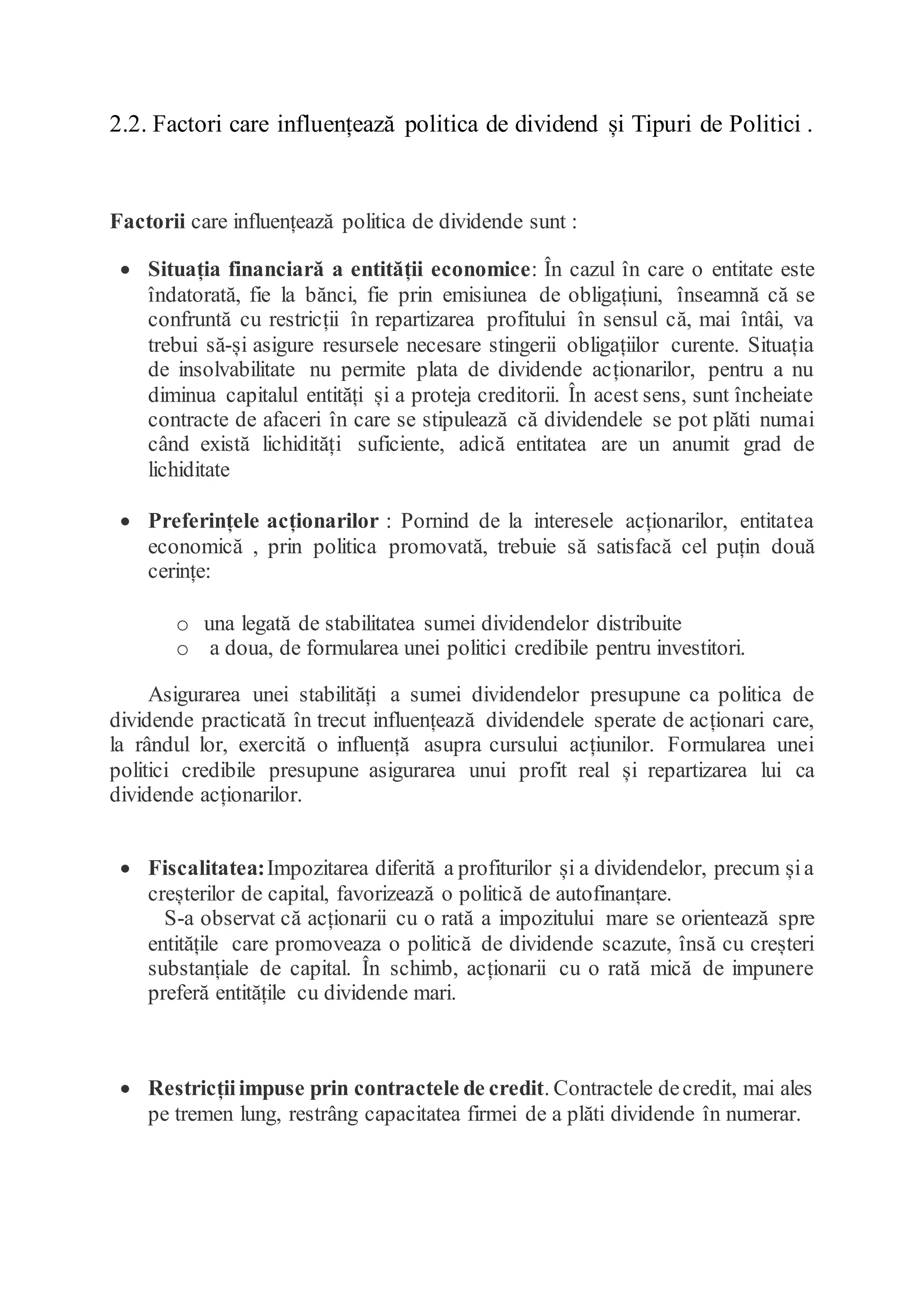 Proiect politica-de-dividend final | DOCX