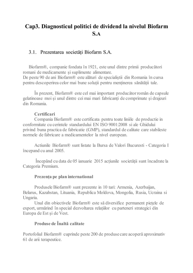 Proiect politica-de-dividend final | DOCX