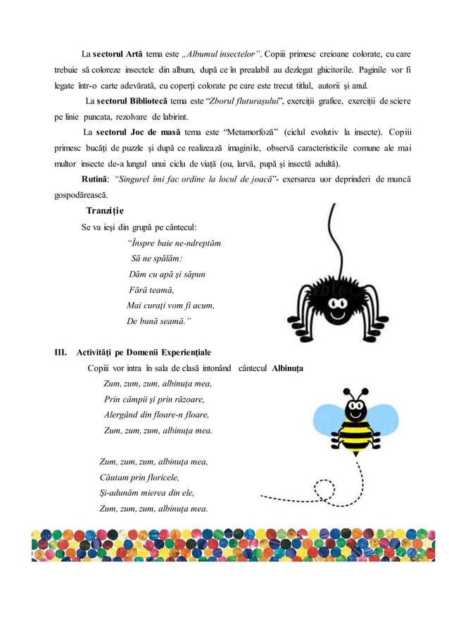 Proiect activitate integrata_insectele_ne_invata omida | DOCX