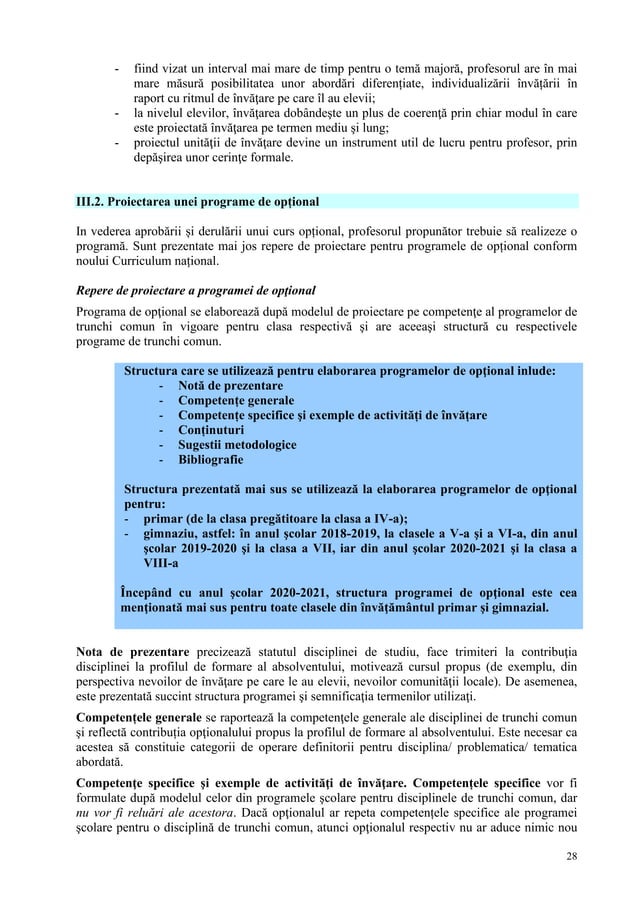 Proiectarea unui curs_optional | PDF