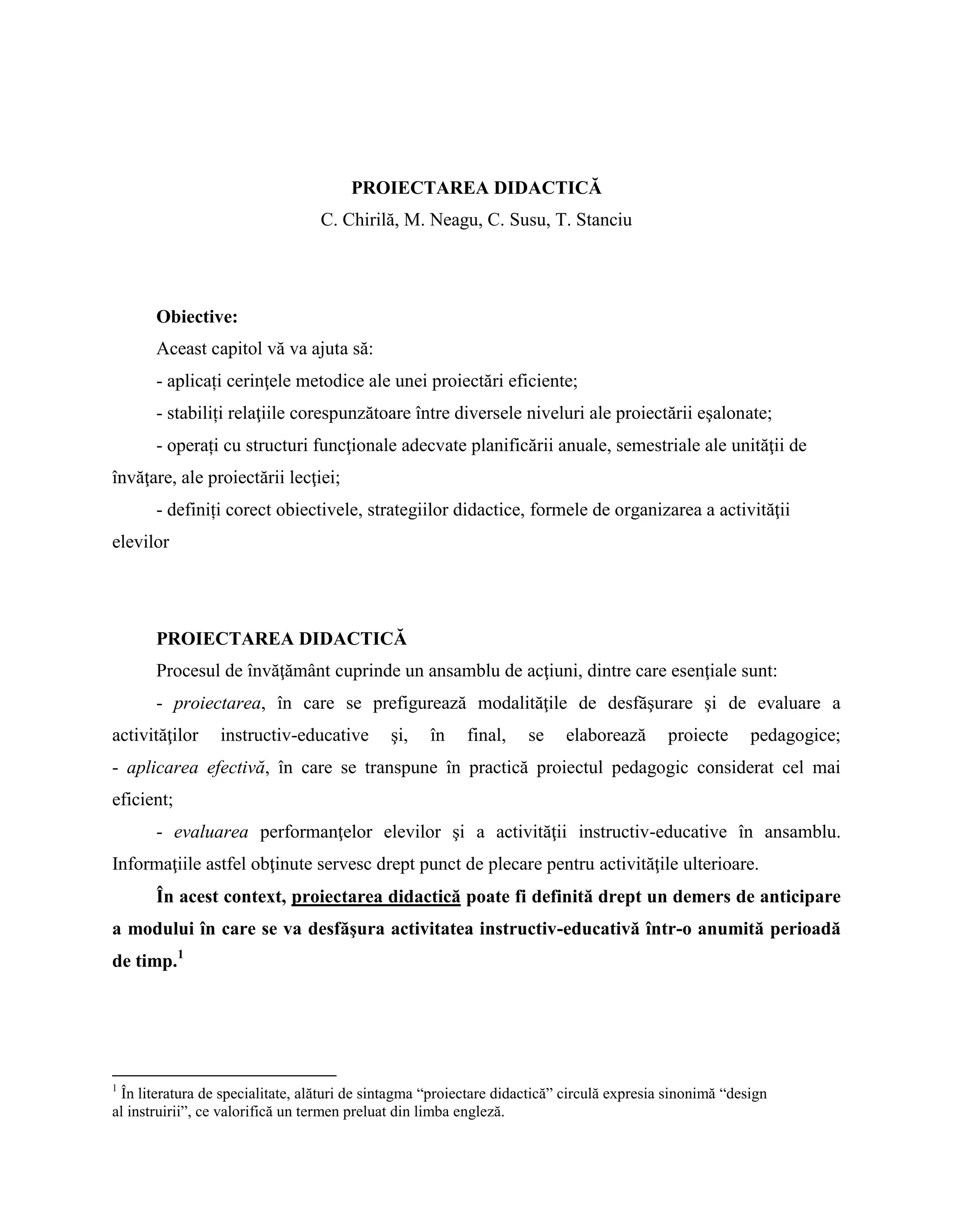 Proiectare didactica platforma (1) | PDF