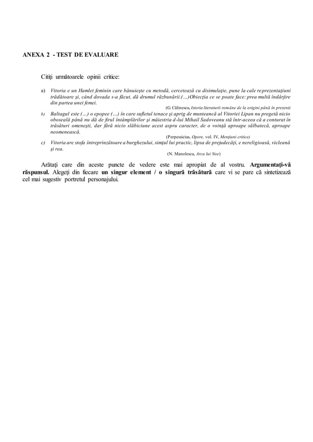 Proiect baltagul | PDF