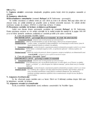 Proiect baltagul | PDF