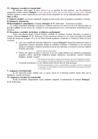 Proiect baltagul | PDF