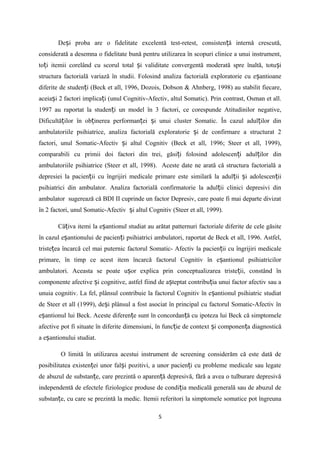 Proiect bdi ii utilitatea BDI II | PDF