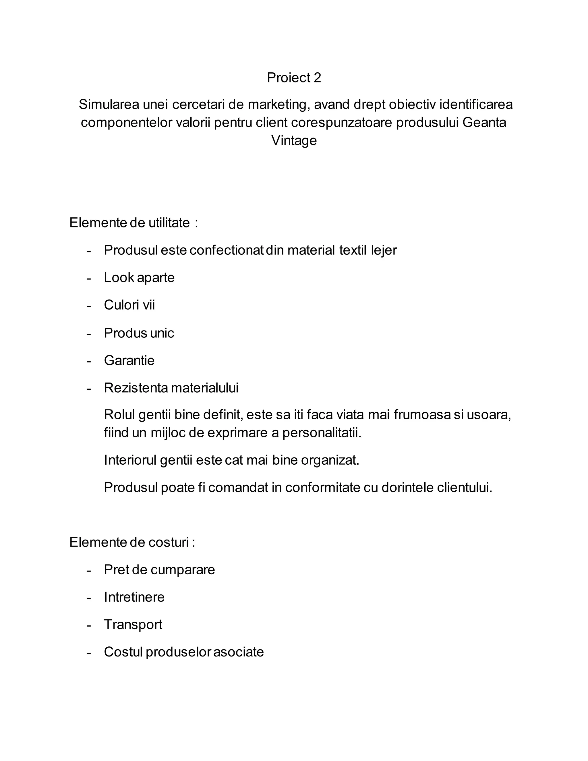 Proiect cercetari de marketing | DOCX