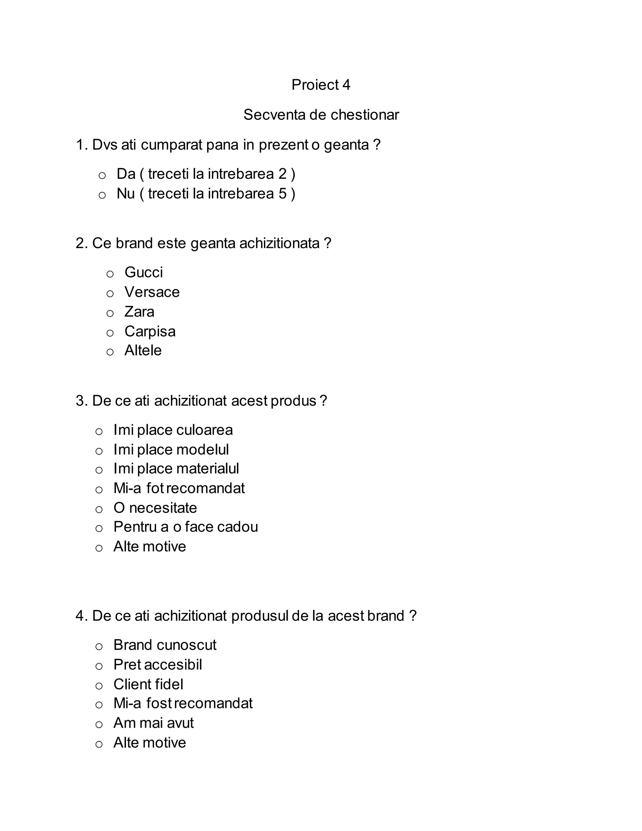 Proiect cercetari de marketing | DOCX