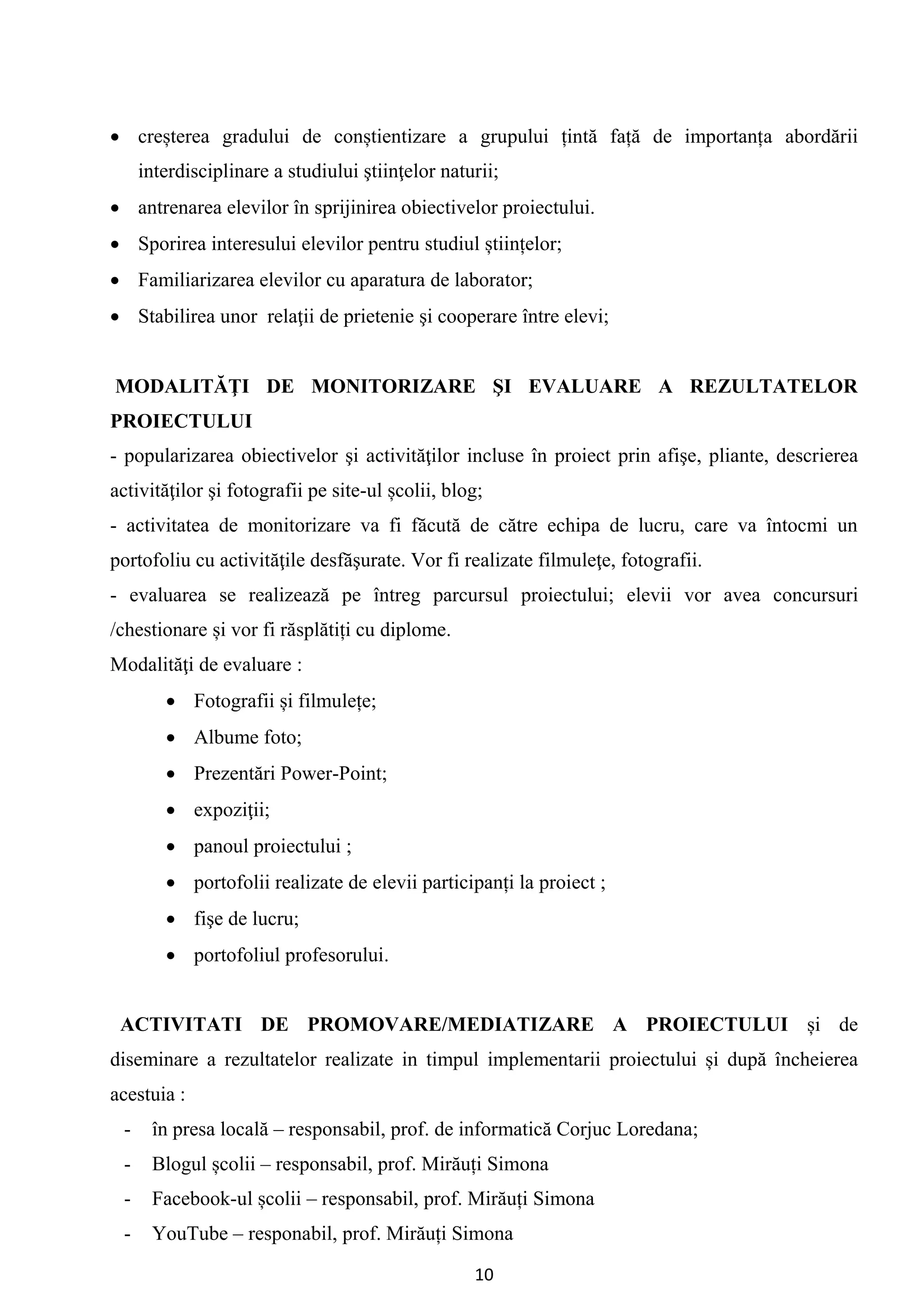 Proiect Clubul de Știinte Învață să descoperi! SCOALA GIMNAZIALĂ ...