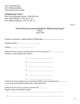 Proiect concurs final | PDF