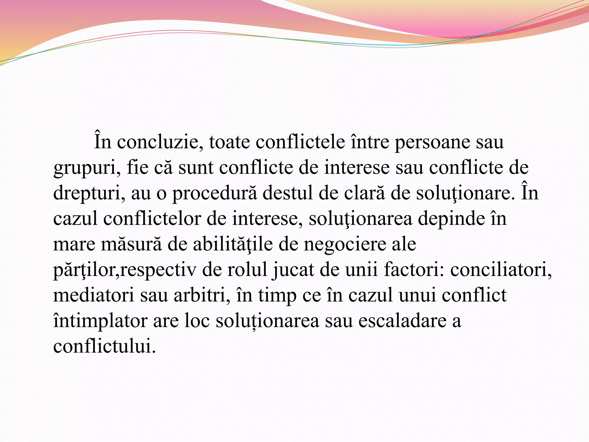 Proiect: Conflictul | PPTX