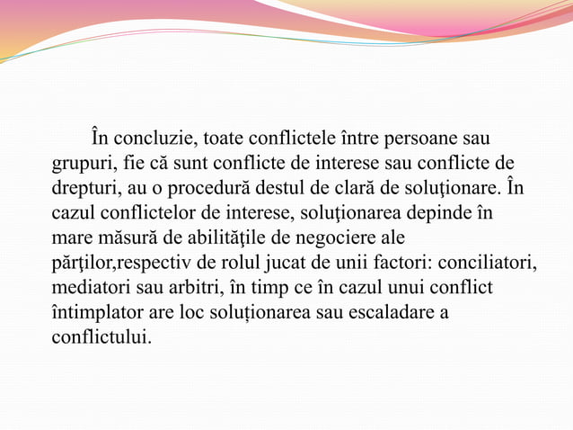 Proiect: Conflictul | PPTX