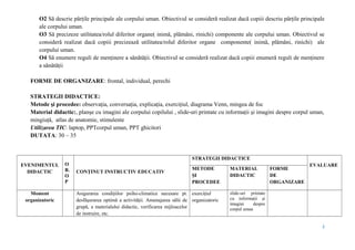 Proiect cun mediului corpul uman | DOC