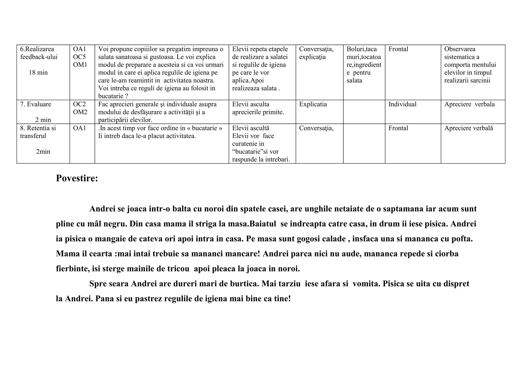 PROIECT DE ACTIVITATE FAP-Bucataria .docx