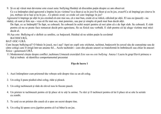 proiect de lecție bullying.docxxxxxxxxxx | PDF