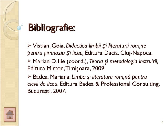 Proiect de lectie | PPT