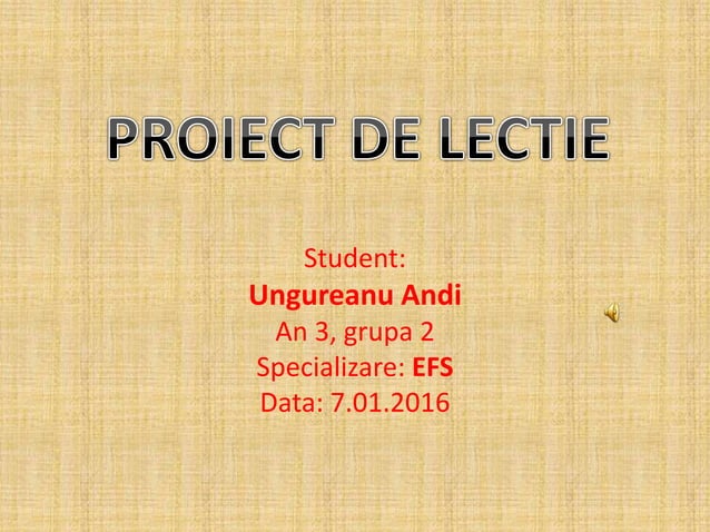 Proiect de lectie andi | PPTX