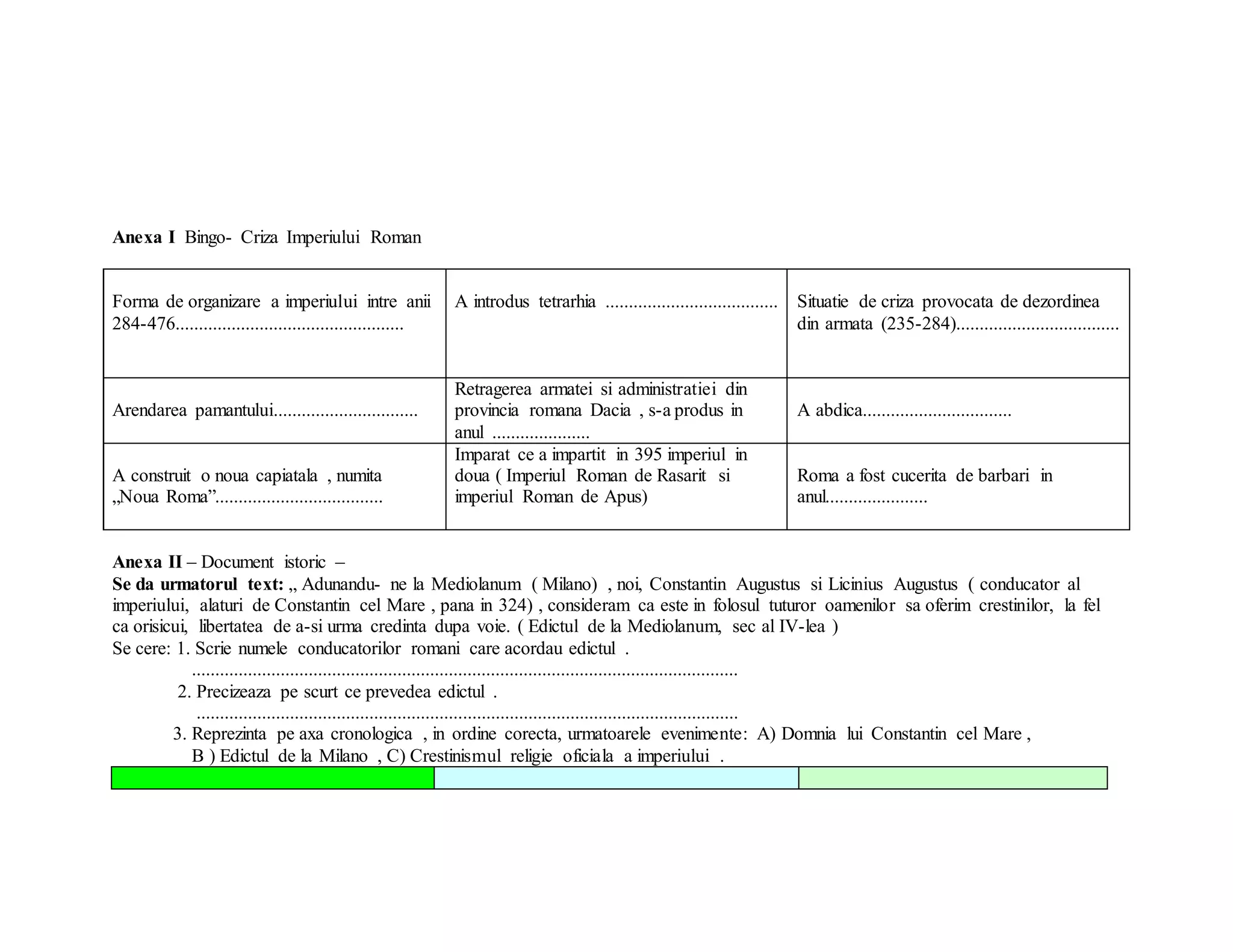 Proiect de lectie Istorie | DOC