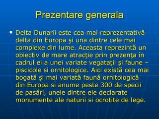 Proiect delta dunarii | PPT