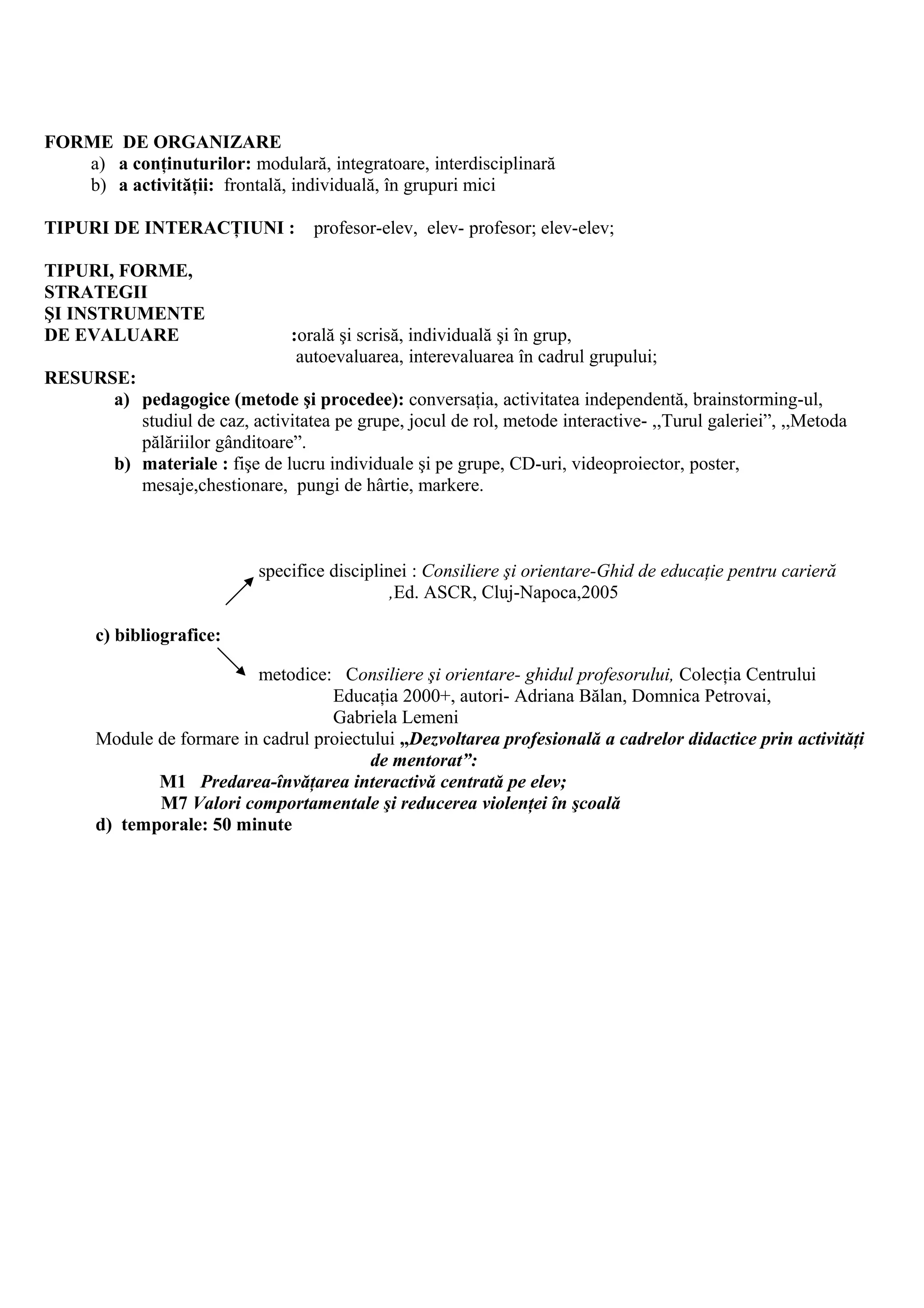 Proiect didactic | DOC