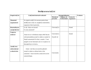 Proiect didactic test caracter | DOCX