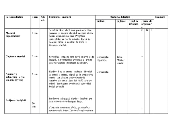 Proiect didactic clasa a 7-a | DOCX