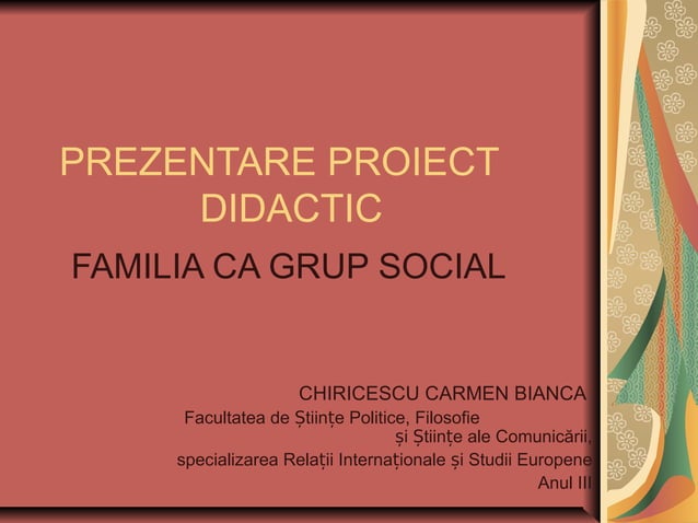 Proiect didactic | PPT