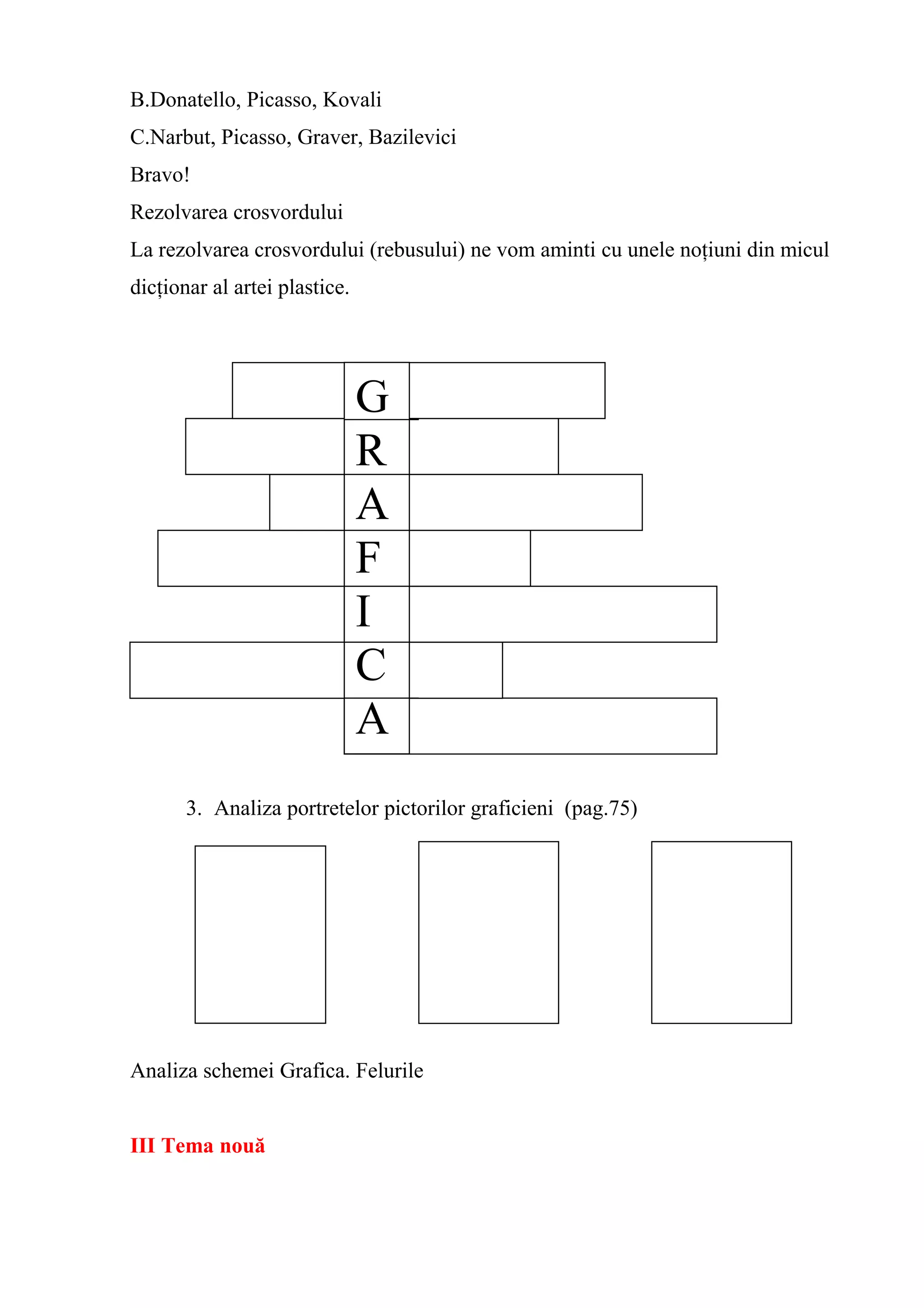 Proiect didactic grafica | DOC